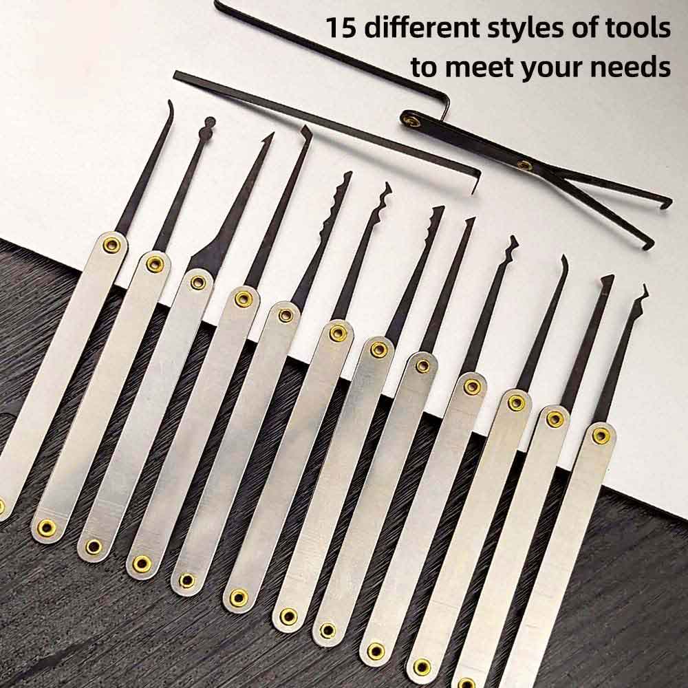 Beginners & Professional 21 Pieces Lock Pick Set w/1 Transparent ...