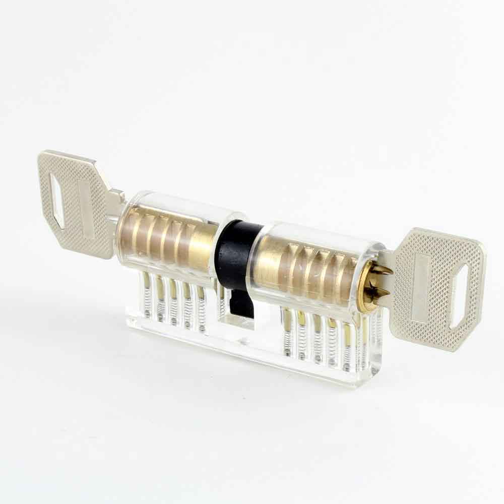 Double Sided Training Lock - Clear Single Pin Picking Practice