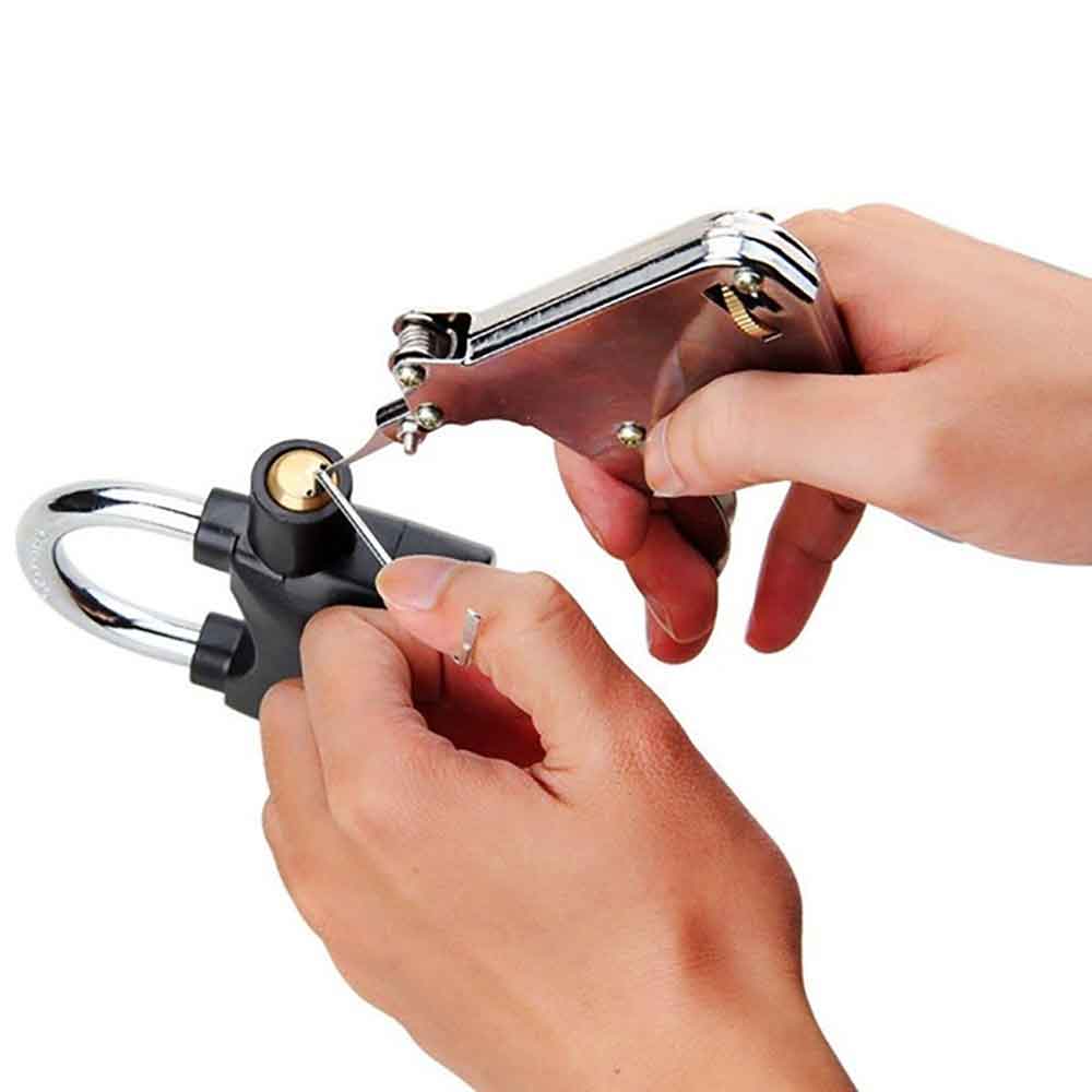 Professional Lock Pick Gun with 5 Needles & Tension Tools