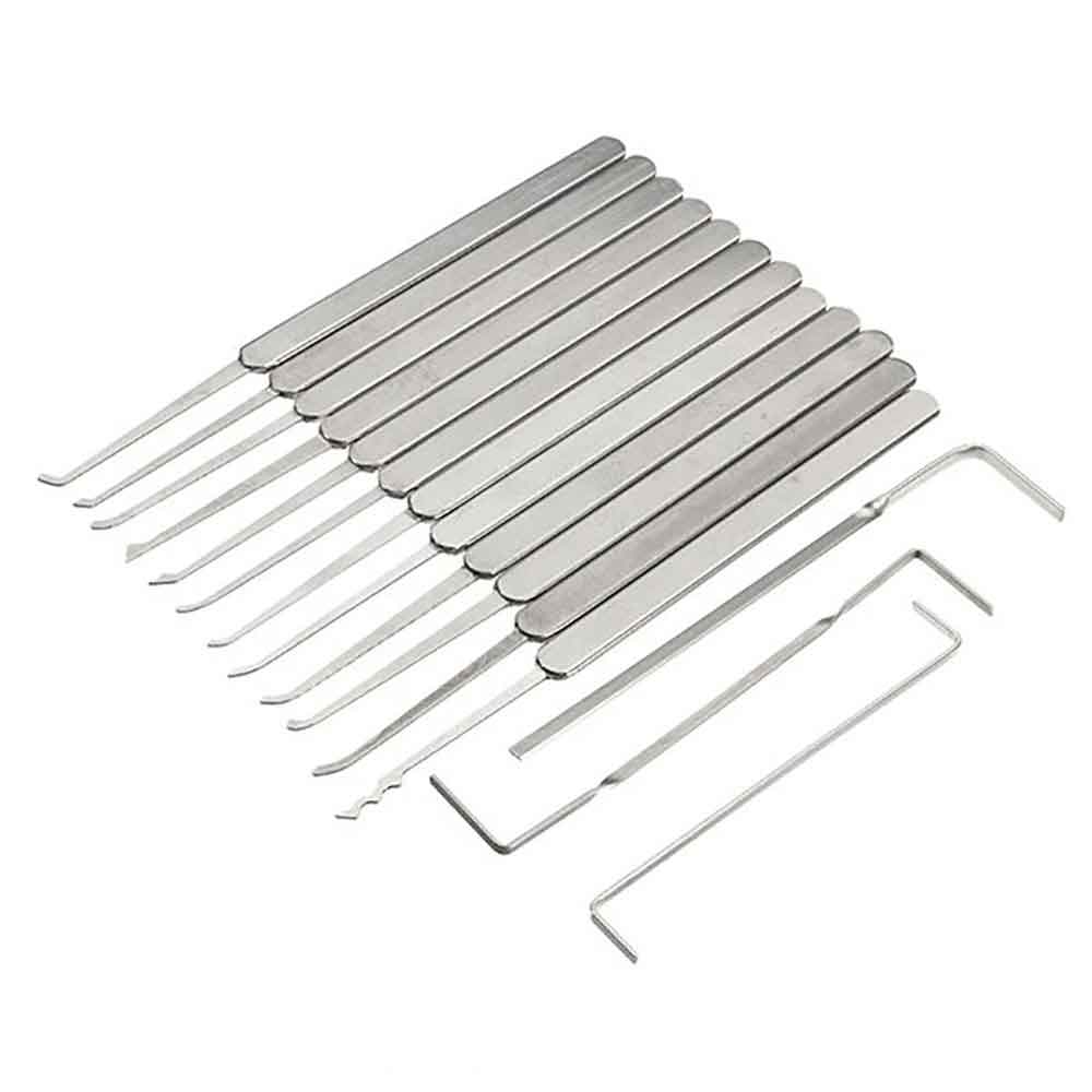12 Pcs Lock Picks Set Transparent Locks Combination