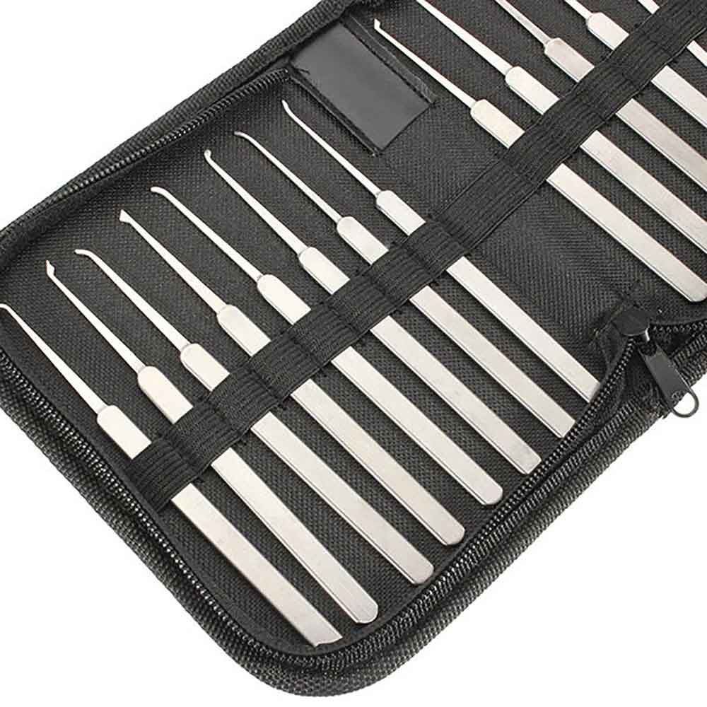 12 Pcs Lock Picks Set Transparent Locks Combination