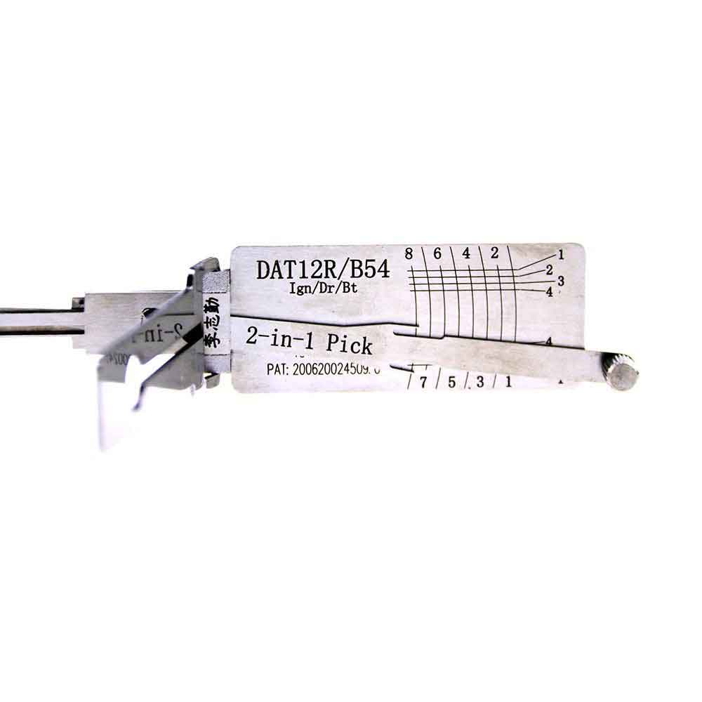 Original Authentic Lishi DAT12R/B54 2 in 1 Decoder Pick Tool