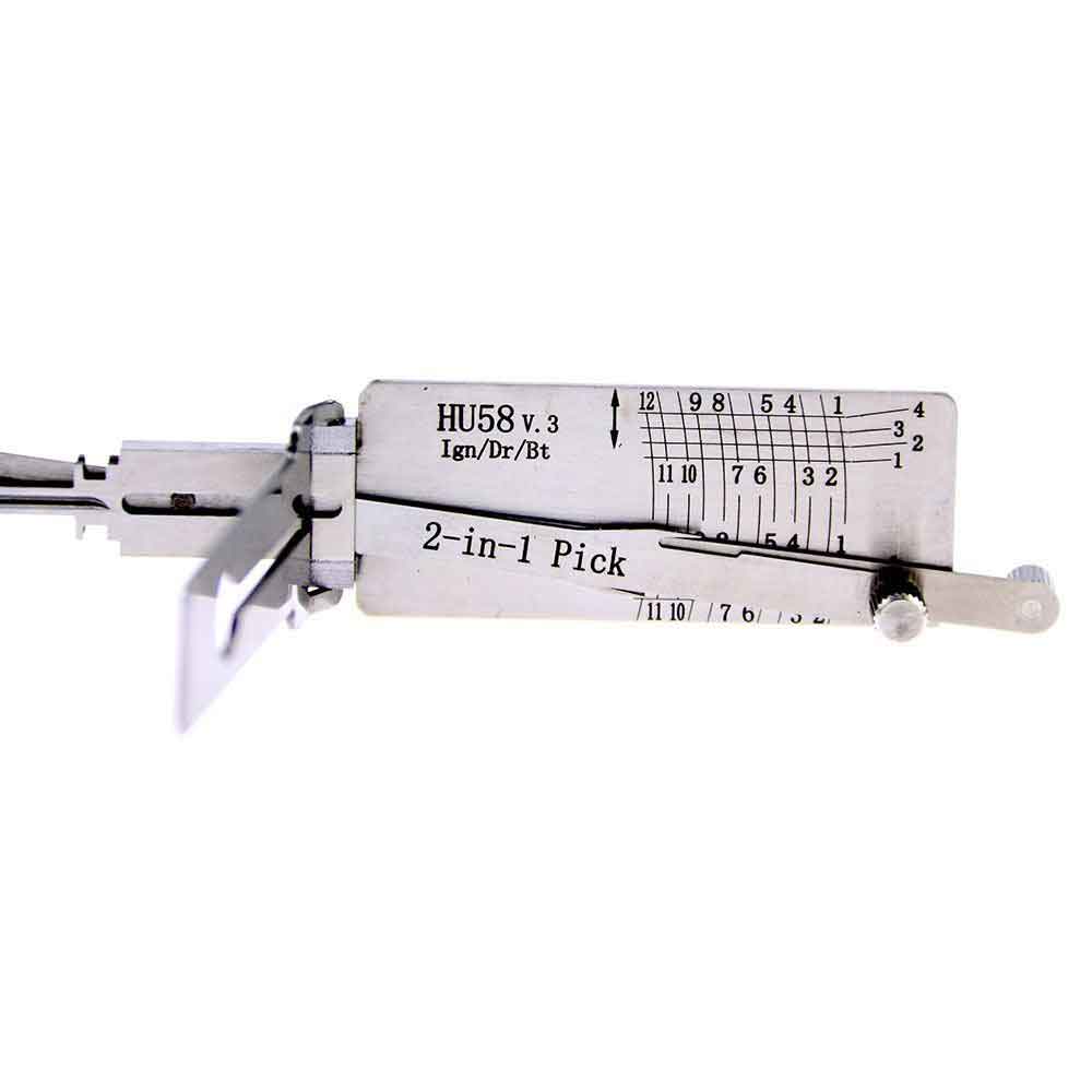 Original Authentic Lishi HU58 2 in 1 Lock Pick Tool Decoder