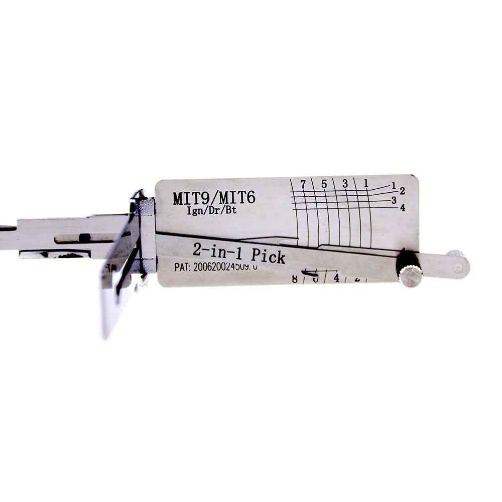 Original Authentic Lishi MIT9/MIT6 2 in 1 Lock Pick Tool Decoder