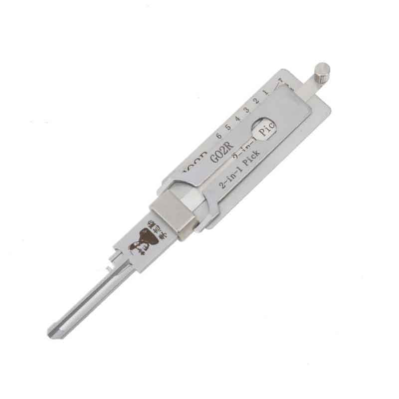 Original Authentic Lishi GO2R 2-in-1 Pick & Decoder Lock Pick