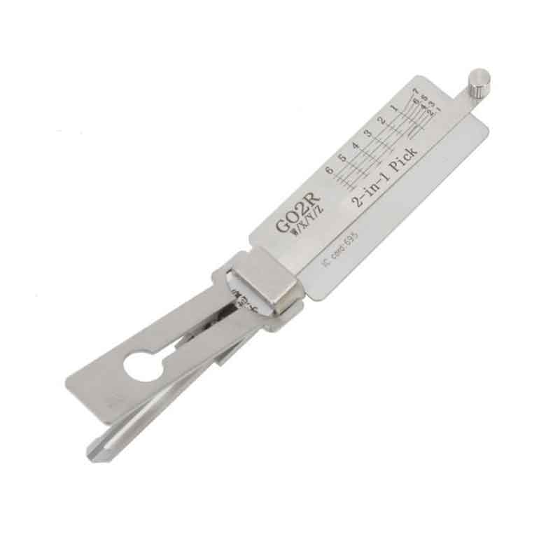Original Authentic Lishi GO2R 2-in-1 Pick & Decoder Lock Pick