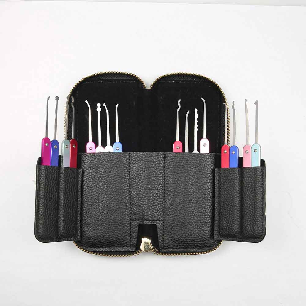 Colorful Handle 15 Pcs House Lock Pick Kit
