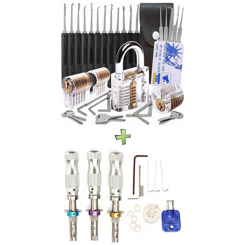 25 Pieces Lock Picking Kit 7 Pin Tubular Lock Cylinder