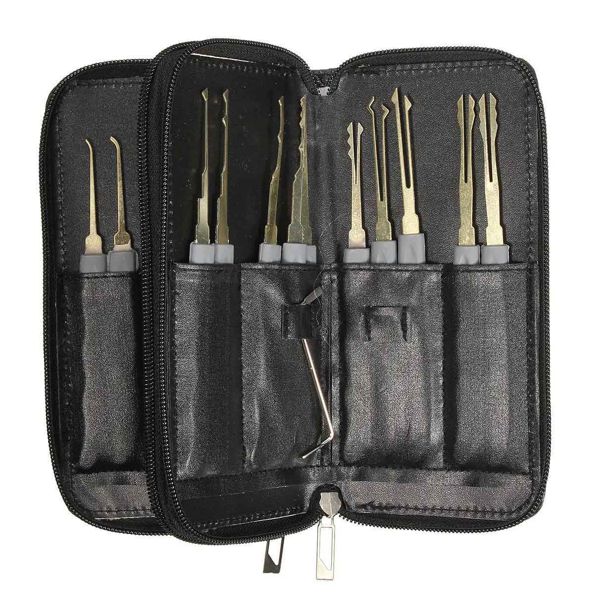 20 Piece Lock Pick Set Tools and One Clear Lock