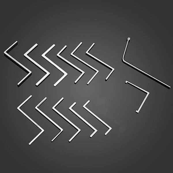 13pcs Tension Wrench Push Rod Lock Pick Tools Set