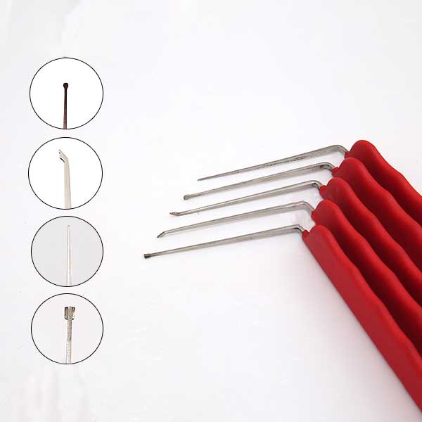 Car Lock Tool Set L Type Needle Fiber Magnifier