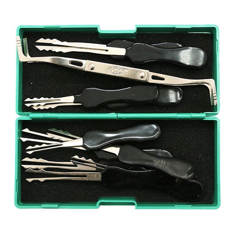 10 Pieces Wafer Lock Pick Set, Locksmith Tools