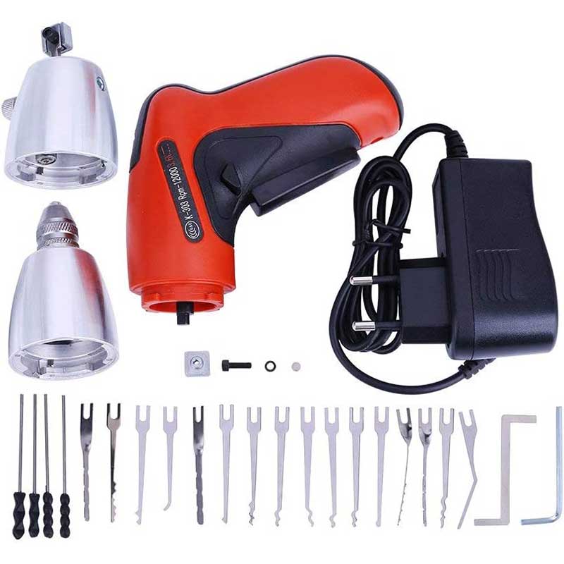 Electric Lock Pick Gun with 24 Pieces Lock Picking Tools Set and 5 Pieces Credit Card Lock Pick Set