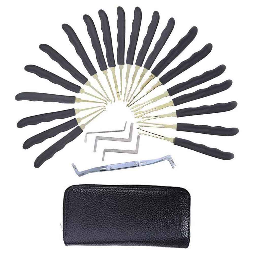 Electric Lock Pick Gun with 24 Pieces Lock Picking Tools Set and 5 Pieces Credit Card Lock Pick Set