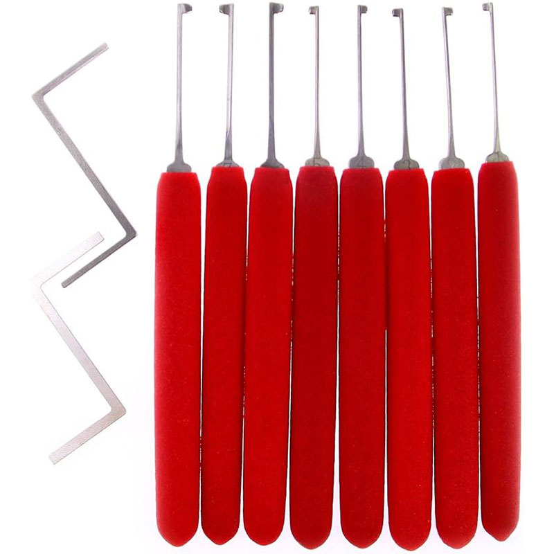 10 Pieces Dimple Kaba Lock Pick Tool with Transparent Kaba Practice Lock