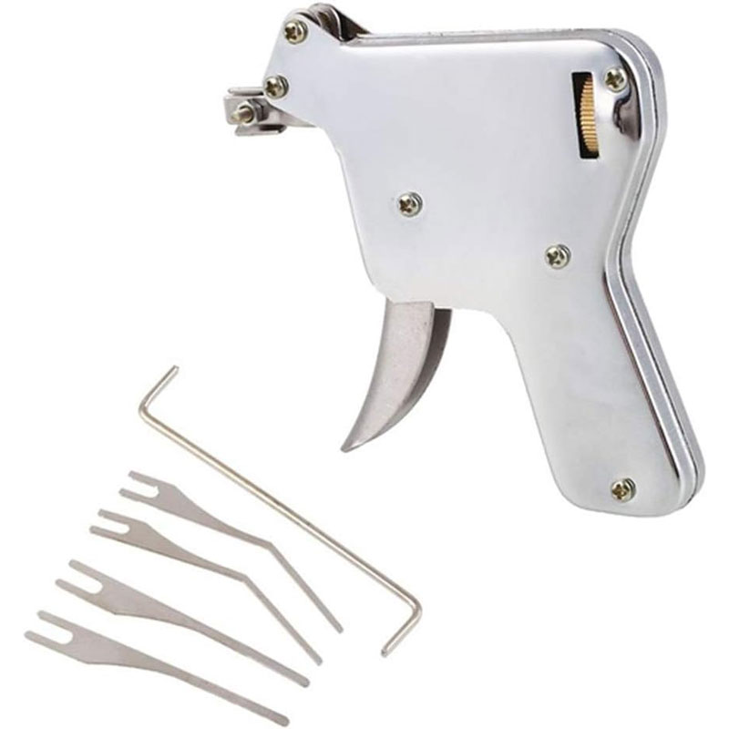 Lock Pick Gun with Transparent Cylinder Practice Lock, Locksmith Tool ...
