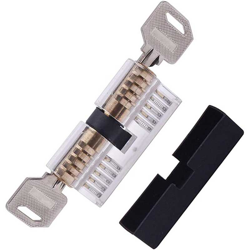 6 Pieces Lockpick Training Locks with Black Lock Cover, Lock Picking ...