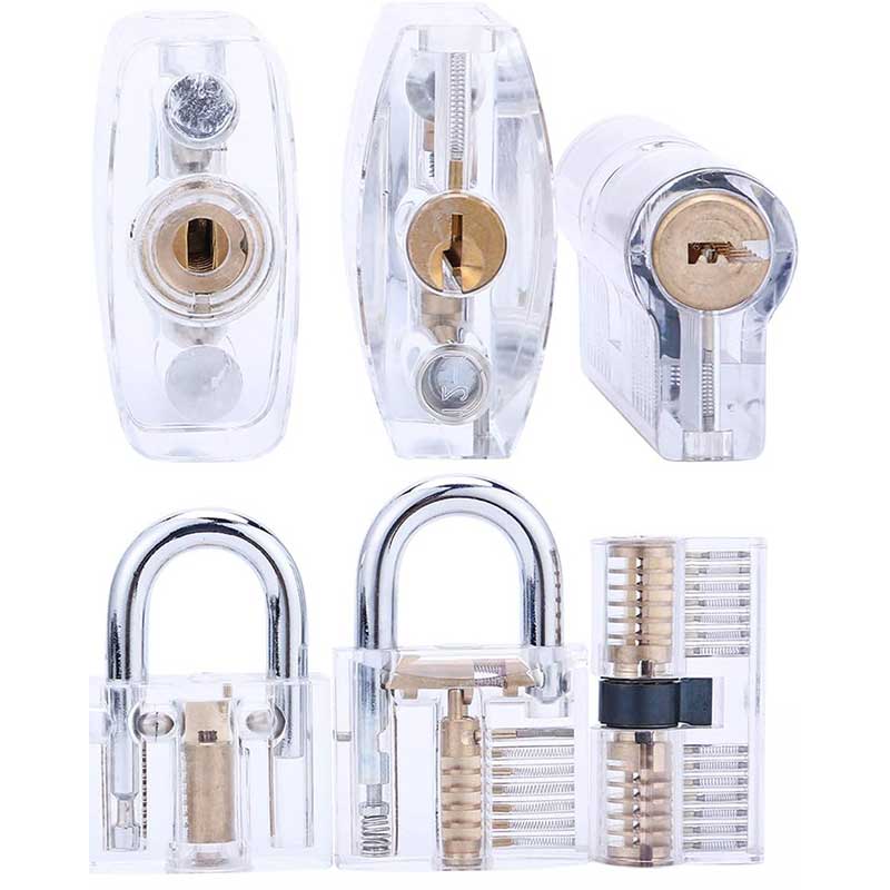 3 Pieces Practice Lock Set for Beginners and Locksmiths