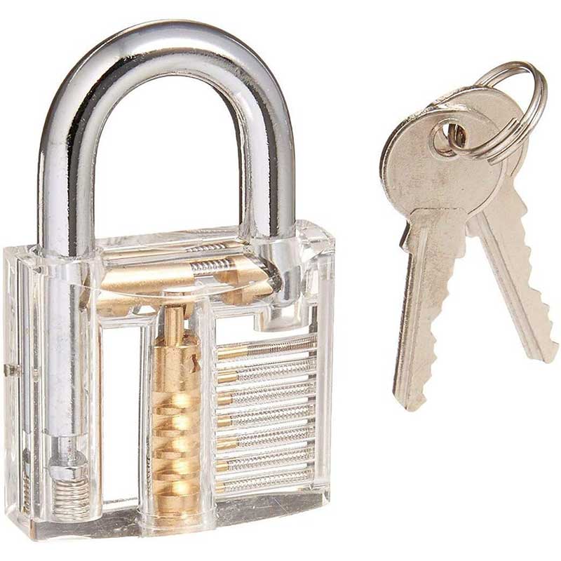 4 Pieces Transparent Practice Locks, Training Tools for Beginners and ...