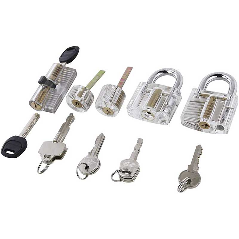 5 Pieces Transparent Training Lock Set, Practice Lock for Beginners and ...