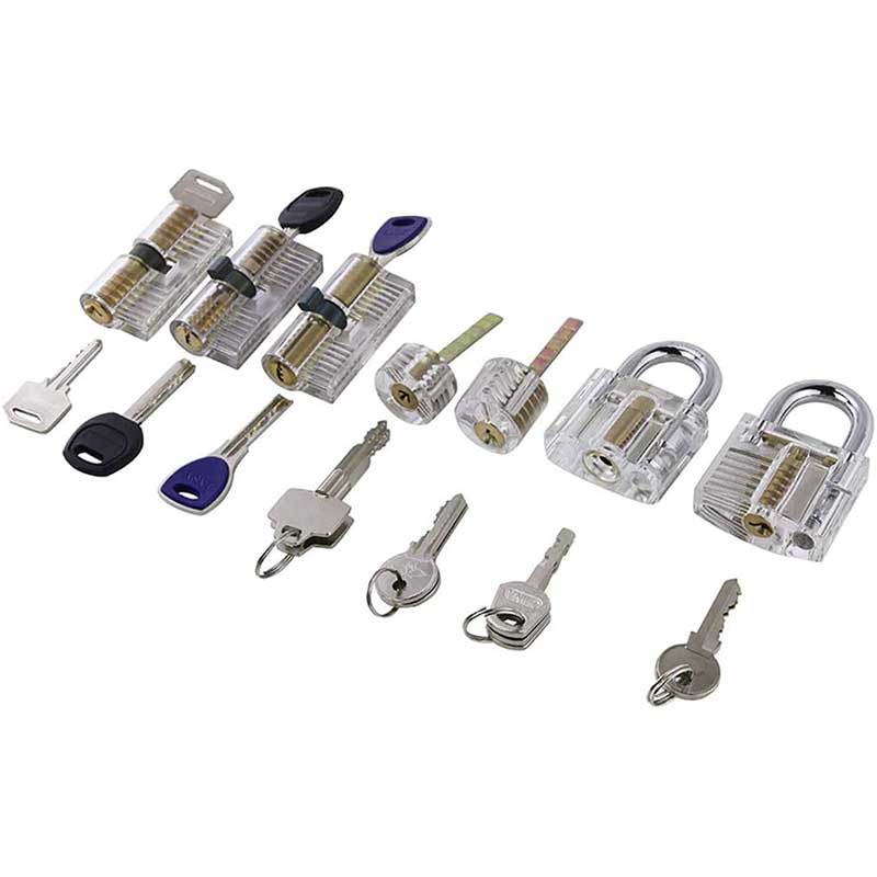 7 Pieces Practice Lock Set for Beginners and Pro Locksmiths