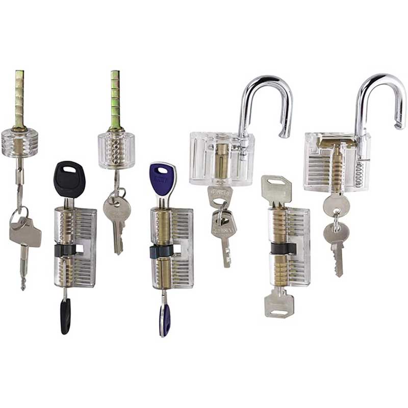7 Pieces Practice Lock Set for Beginners and Pro Locksmiths