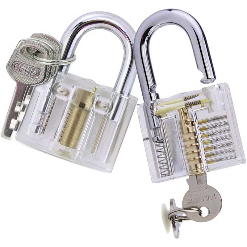 7 Pieces Practice Lock Set for Beginners and Pro Locksmiths