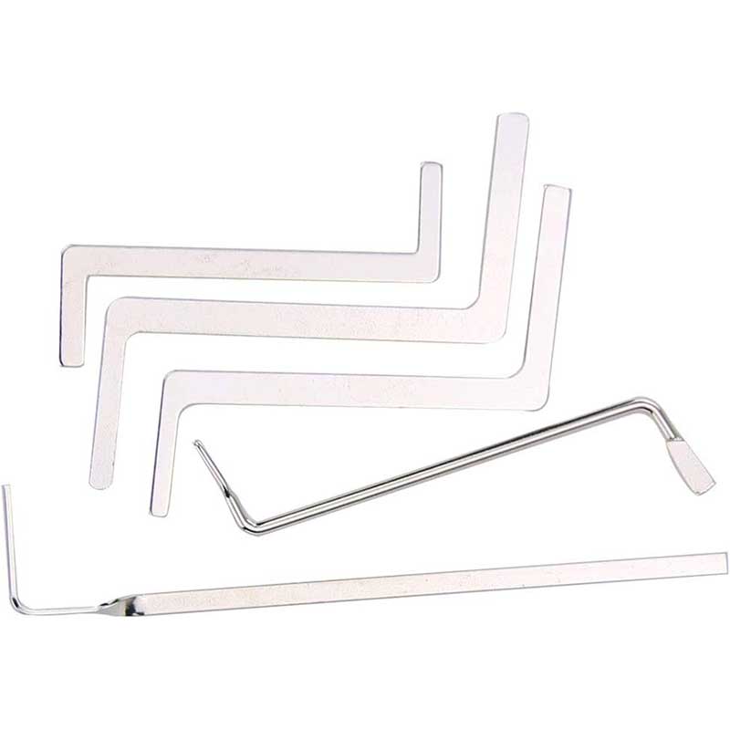 12 Pieces Broken Key Extractor Tools Set with 5 Pieces Tension Wrench and 2 Pieces Transparent Lock