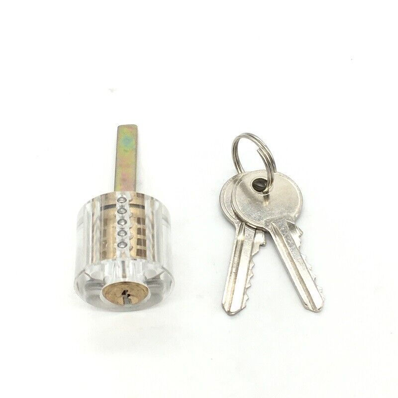 12 Pieces Broken Key Extractor Tools Set with 5 Pieces Tension Wrench and 2 Pieces Transparent Lock