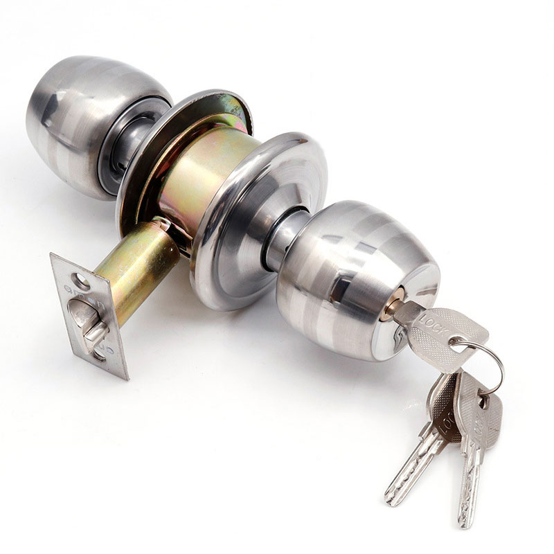Keyed Entry Ball Door Knob, Interior and Exterior Door Lock
