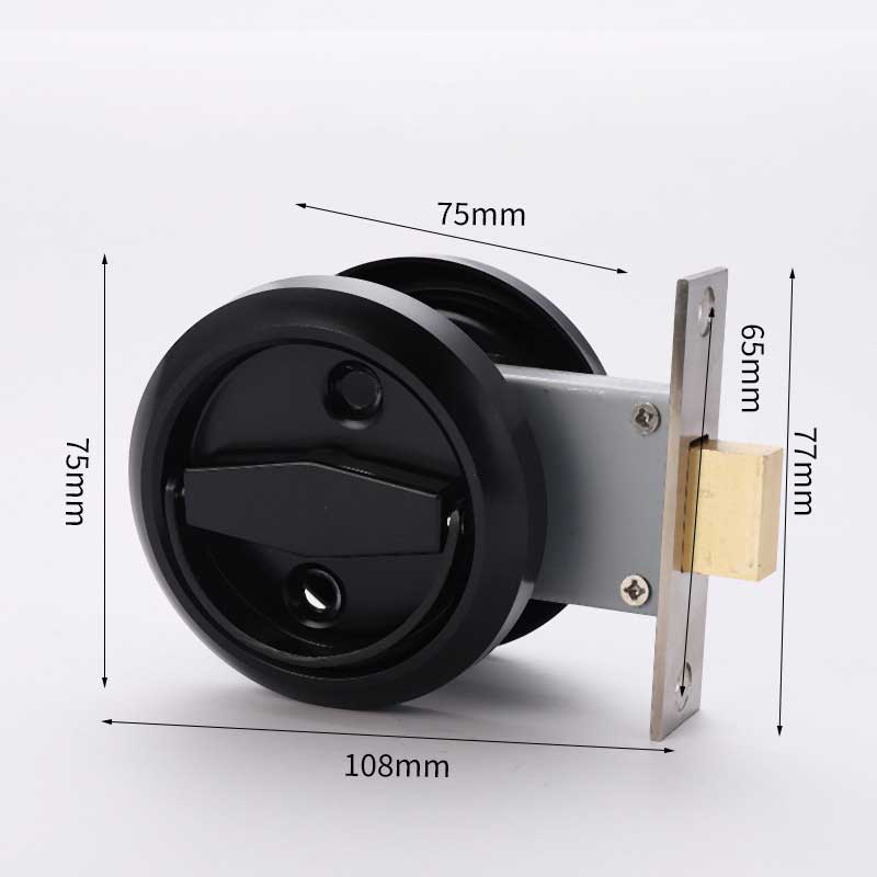 Round Stainless Steel Invisible Door Lock Knob Sliding Door Concealed ...
