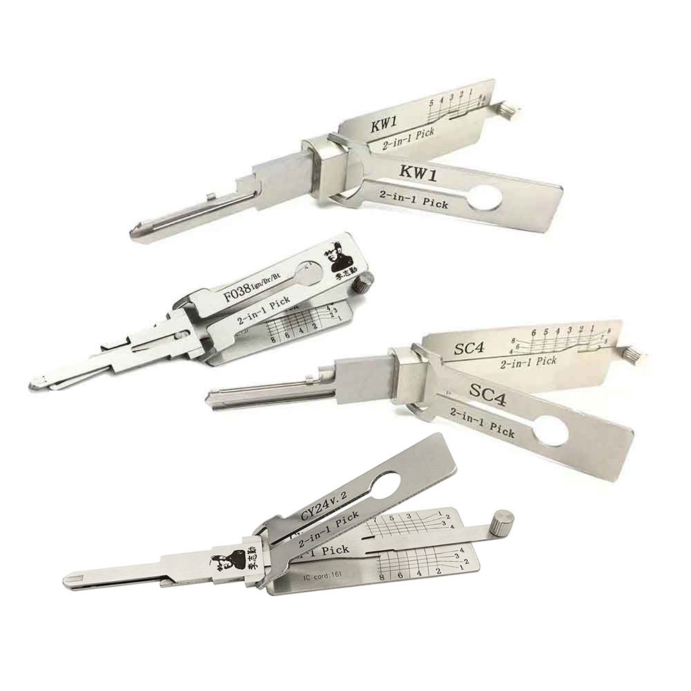 Original Authentic Lishi Lock Pick SC4 KW1 CY24 FO38 Set