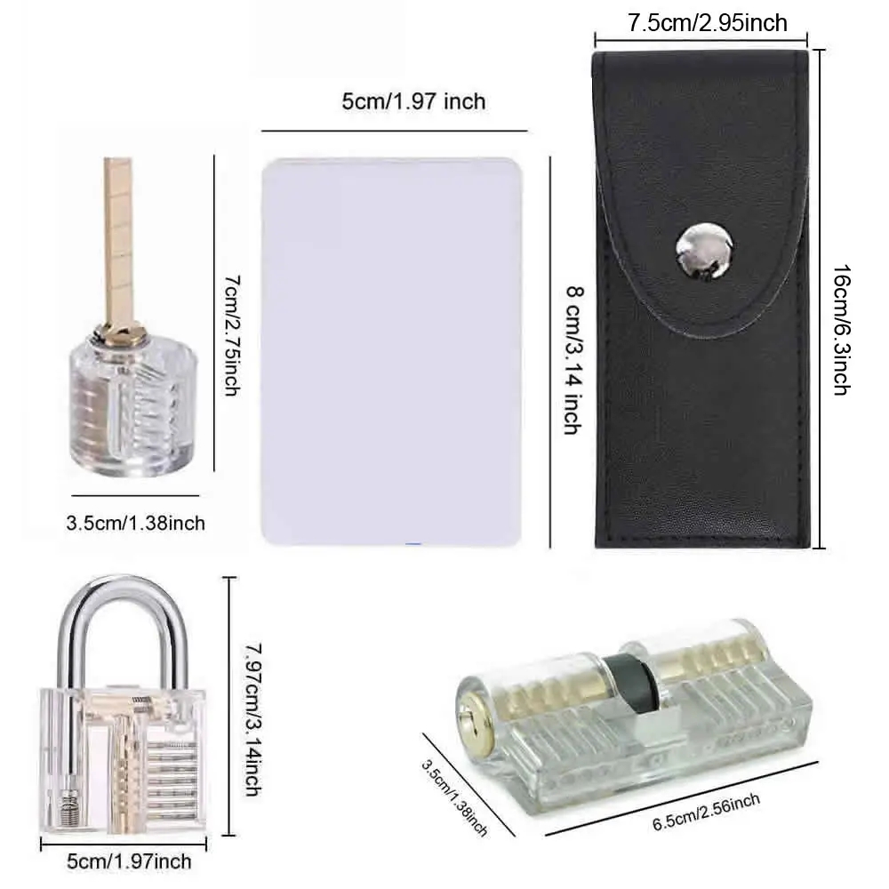 36 PCS Lock Pick Set With 3 Transparent Training Lock, 5 PCS Credit ...