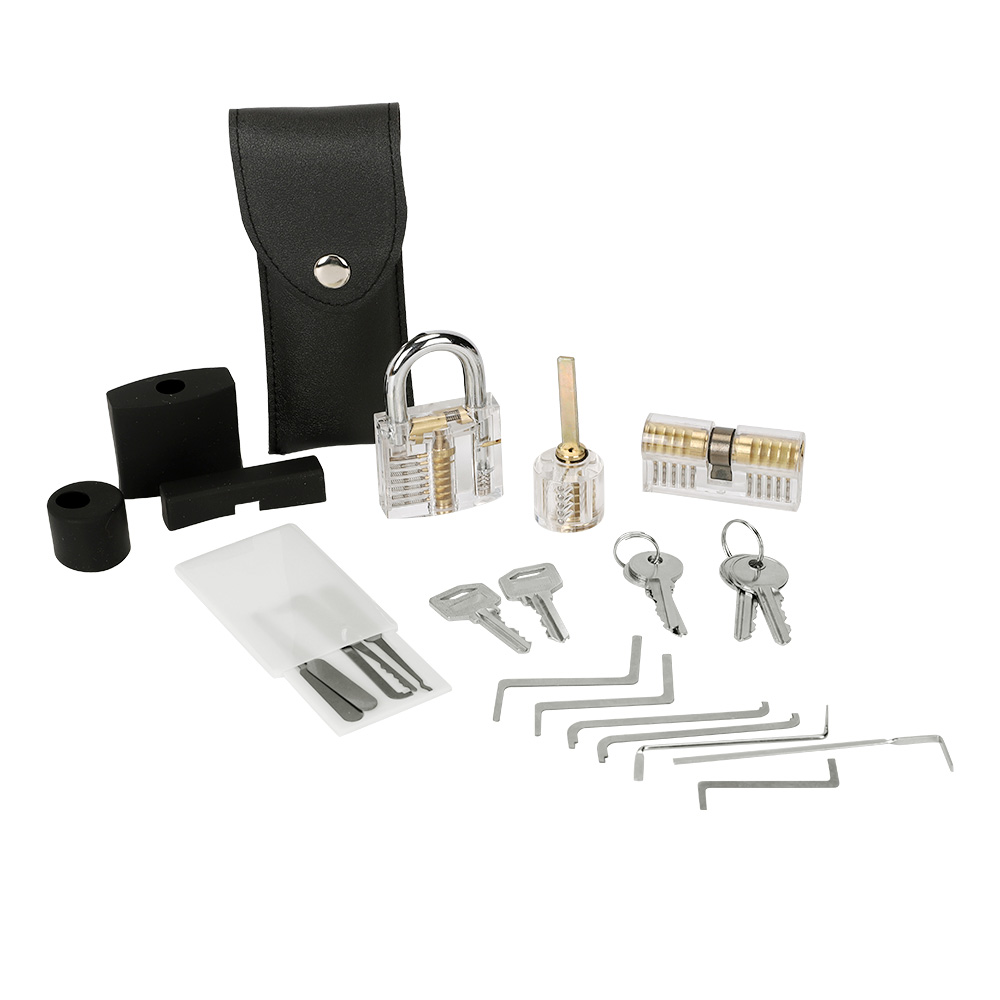 36 PCS Lock Pick Set With 3 Transparent Training Lock, 5 PCS Credit ...