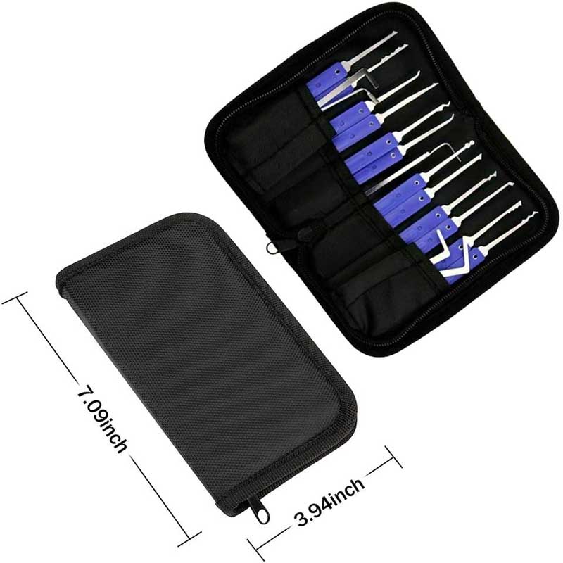 17 Pieces Lock Picking Tools Set with 10 Pieces Broken Key Extractor Set, 5 Pieces Credit Card ...